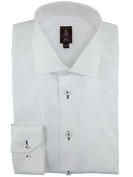 Robert Talbott White Wide Spread Collar Sutter Dress Shirt E8576B3V-73 ...