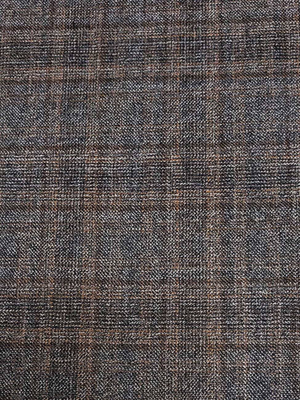 Tan & Brown Windowpane Custom Suit | Hart Schaffner Marx Custom Suits ...